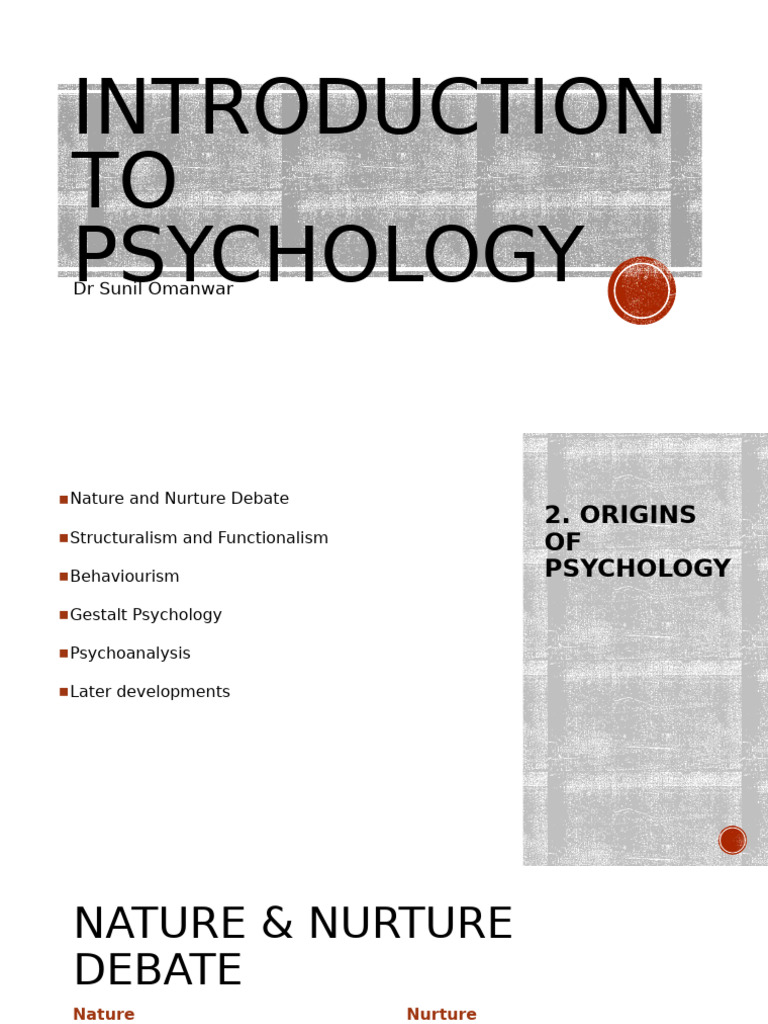 Chapter 1 Nature of Psychology - Part 2 | PDF | Id | Unconscious Mind