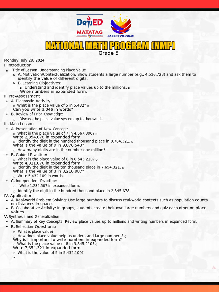 GRADE-5-NMP | PDF | Multiplication | Elementary Mathematics