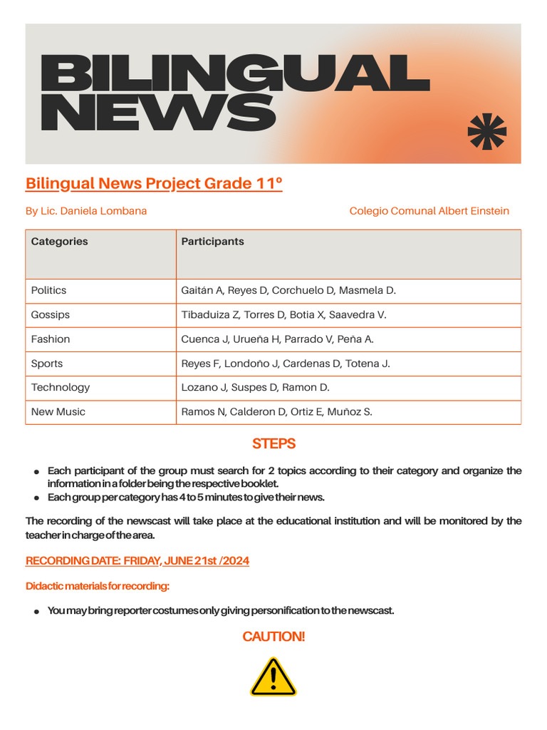 Bilingual News Project | PDF