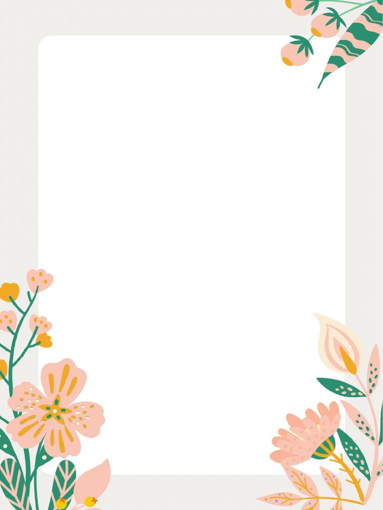 Abstract Foliage A4 Stationary Paper Border | PDF