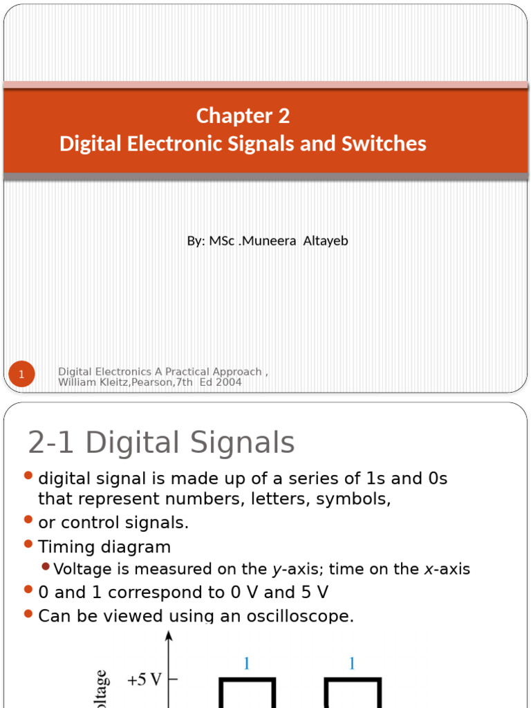 Chapter 2 Digital Electronic Signals and Switches | PDF | Diode | Digital Electronics