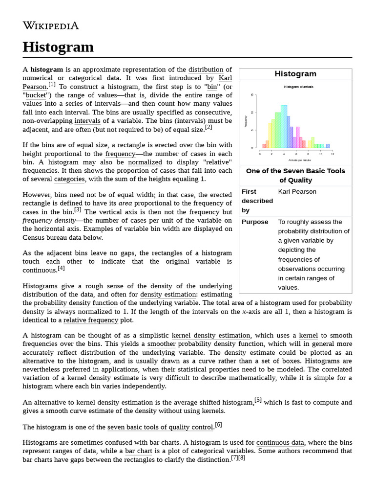 Histogram (1) | PDF | Histogram | Statistical Theory