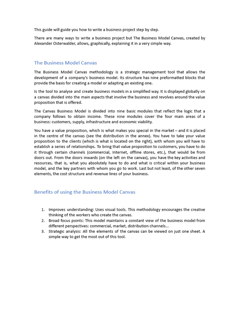 How To Write A Project Guidelines EN | PDF | Business Model | Business