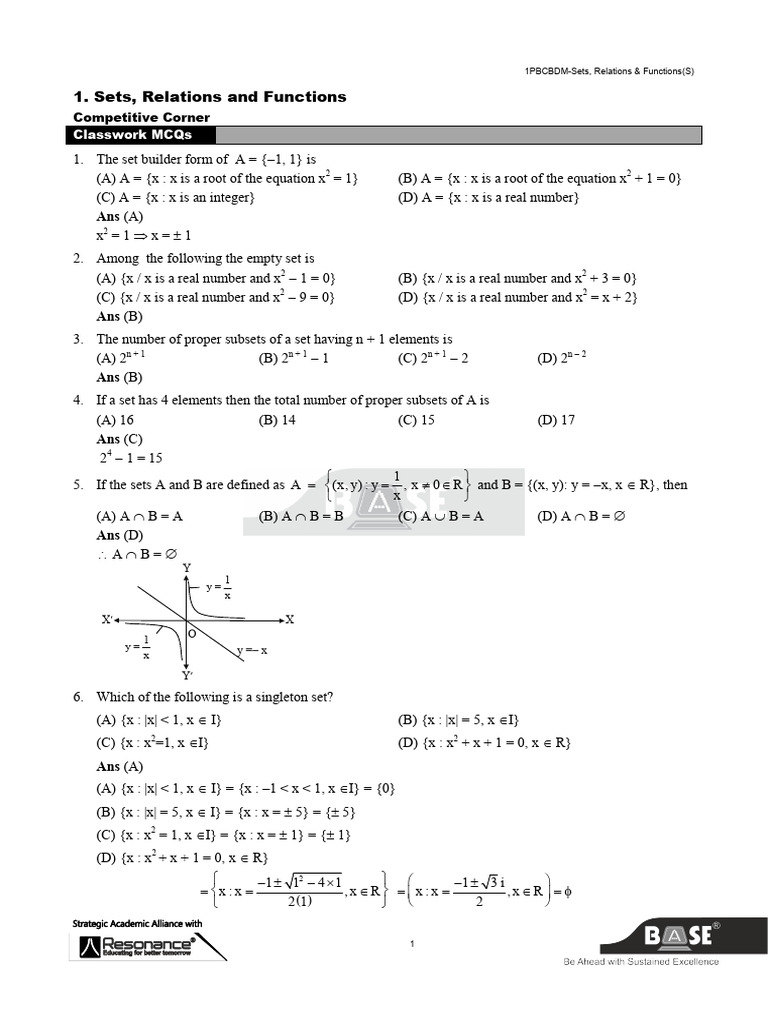 1.Sets, Relations and functions | PDF | Function (Mathematics) | Set ... 1.Sets, Relations and functions | PDF | Function (Mathematics) | Set ...