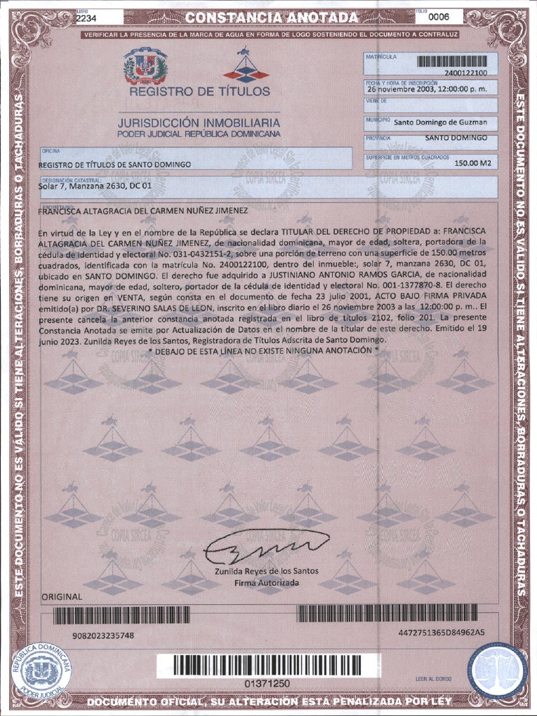 TITULO FRANCISCA ALT DEL CARMEN NUÑEZ JIMENEZ | PDF