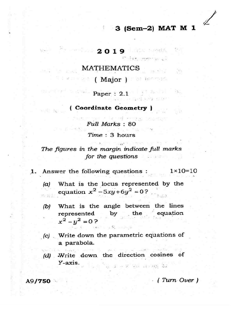 Math m-2.1 | PDF