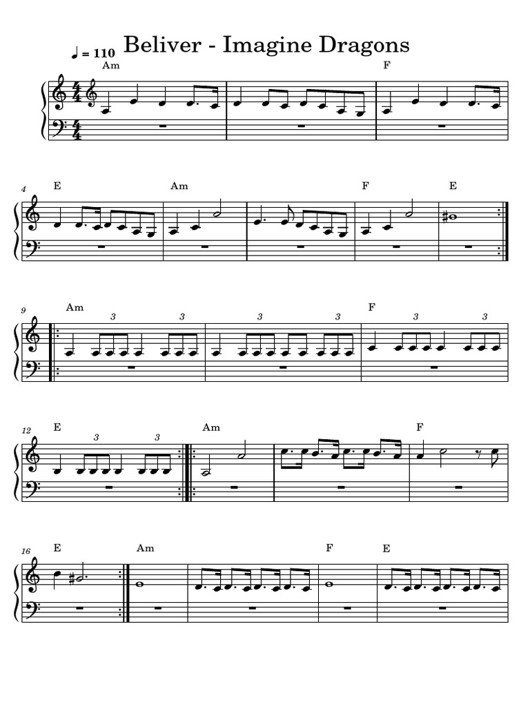 Beliver Imagine Dragons | PDF