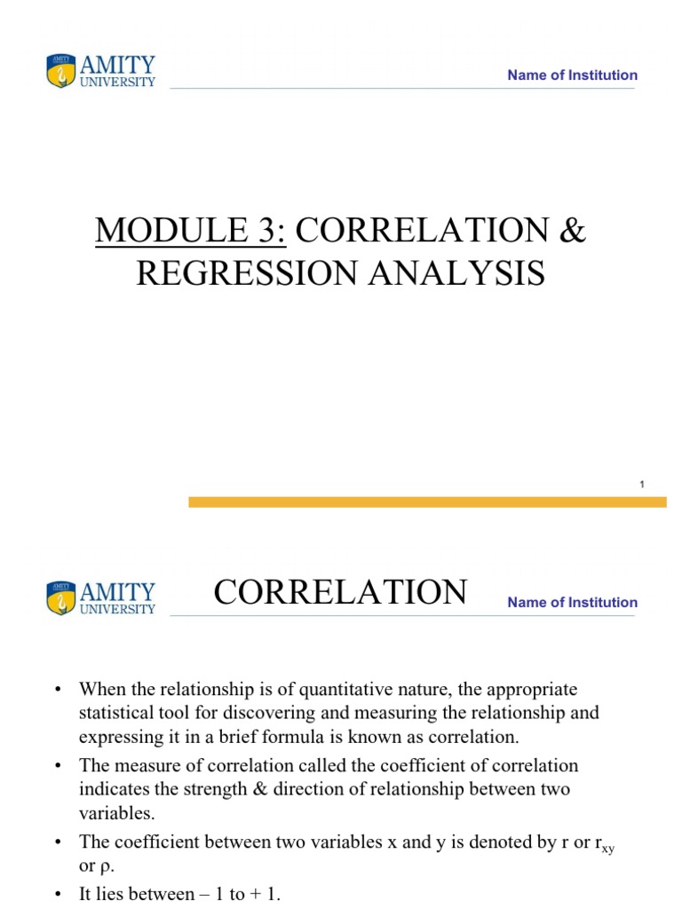 Correlation and Regression Coefficients | PDF | Finance & Money ...