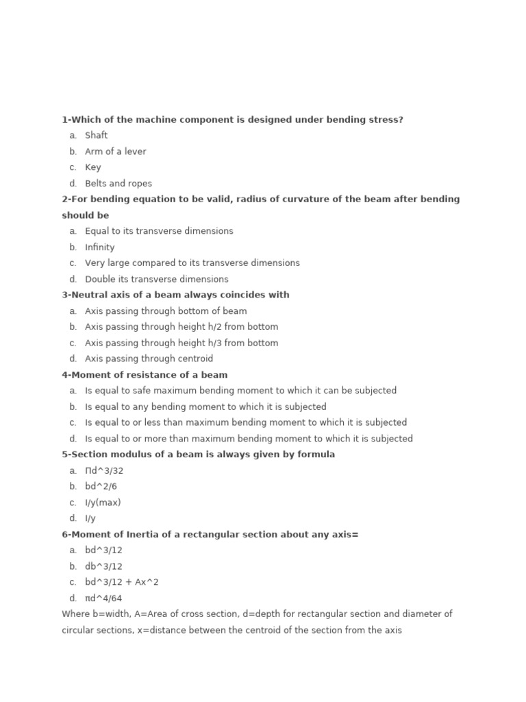 Bending Stress Assignment | PDF | Teaching Methods & Materials