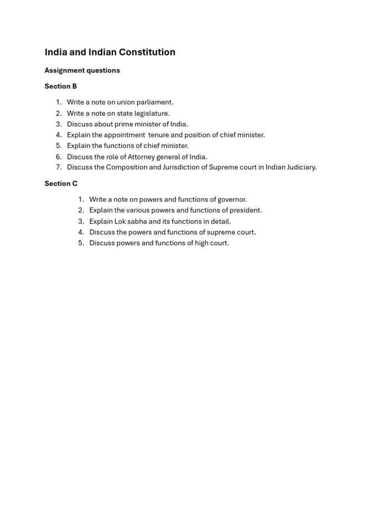 India and Indian Constitution | PDF