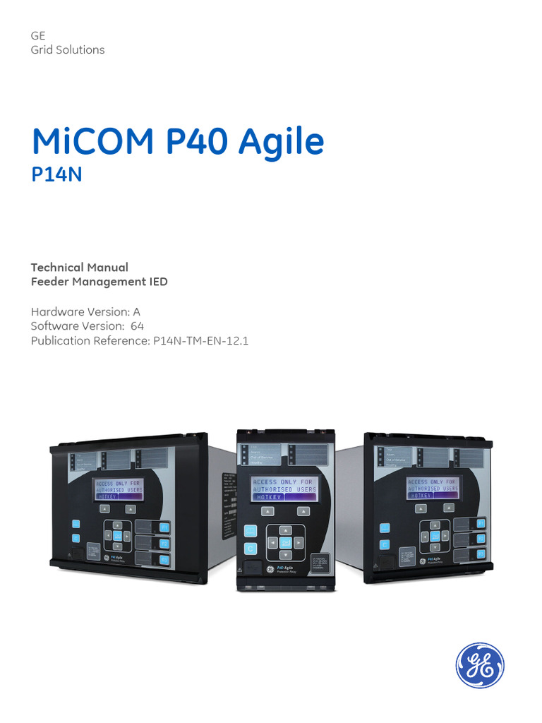 Micom P40 Agile: Ge Grid Solutions | PDF | Electricity | Computing
