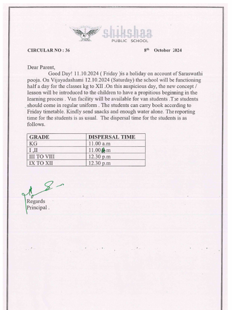 Circular For Pooja | PDF