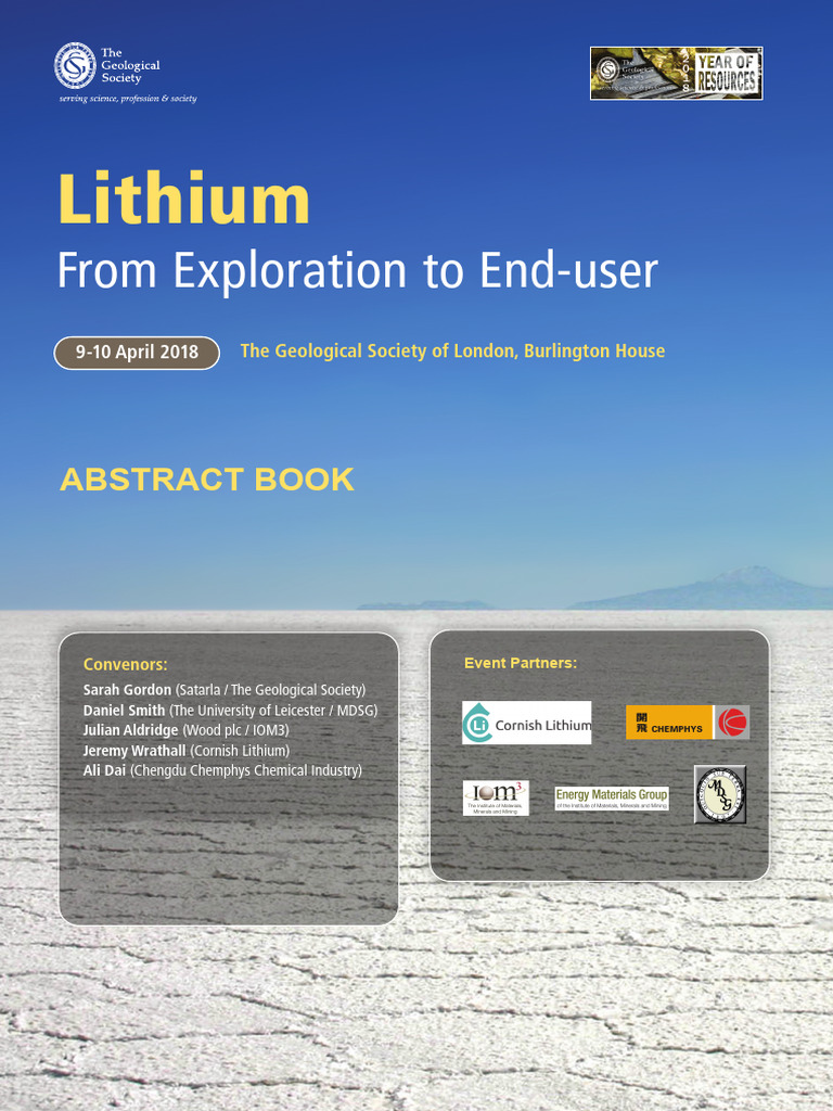 Lithium Conference Abstract Book | PDF | Lithium | Magma