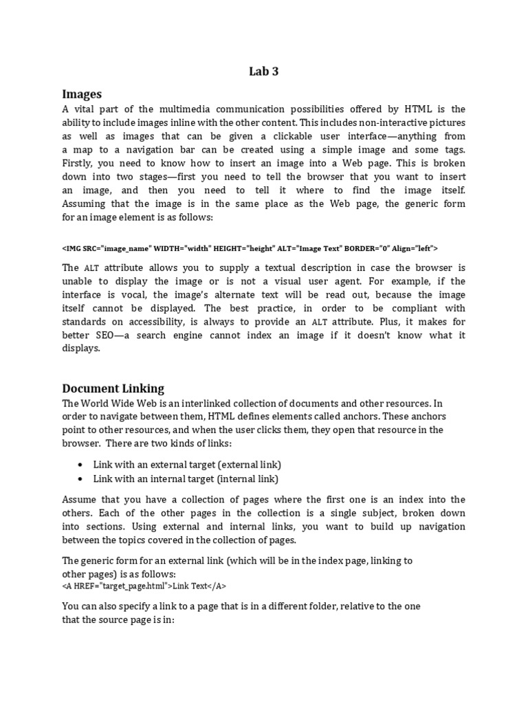 Lab3 | PDF | Hyperlink | World Wide Web