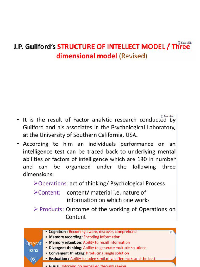 40-Guilford's Model of Intelligence-01-10-2024 | PDF