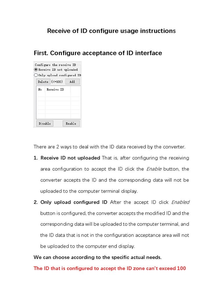 ID Configuration and Upload Instructions | PDF | Button (Computing ...