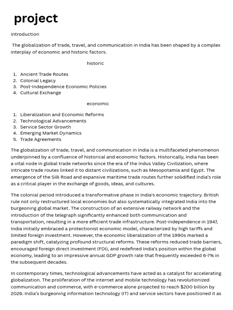 Project On Social Science Globalisation | PDF | Globalization | Multinational Corporation