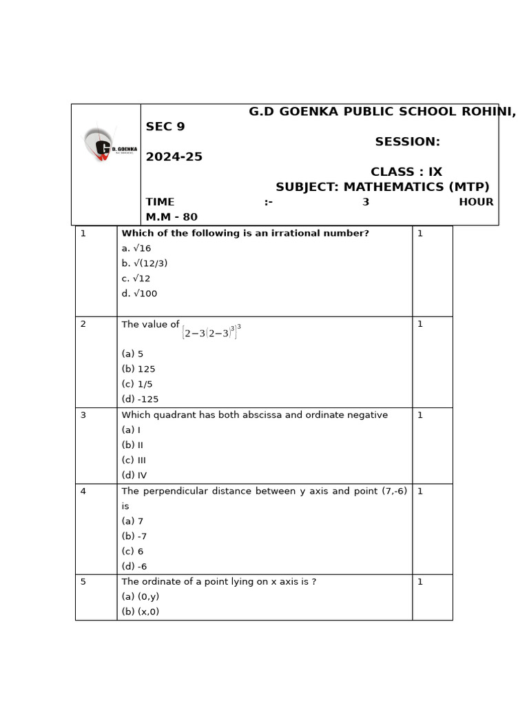 MTP_class_9 | PDF | Triangle | Angle