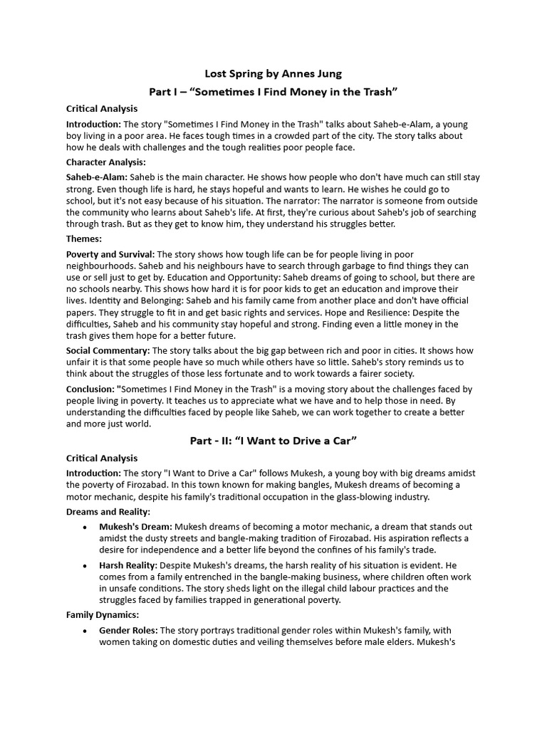Poverty and Dreams in Lost Spring | PDF | Social Psychology