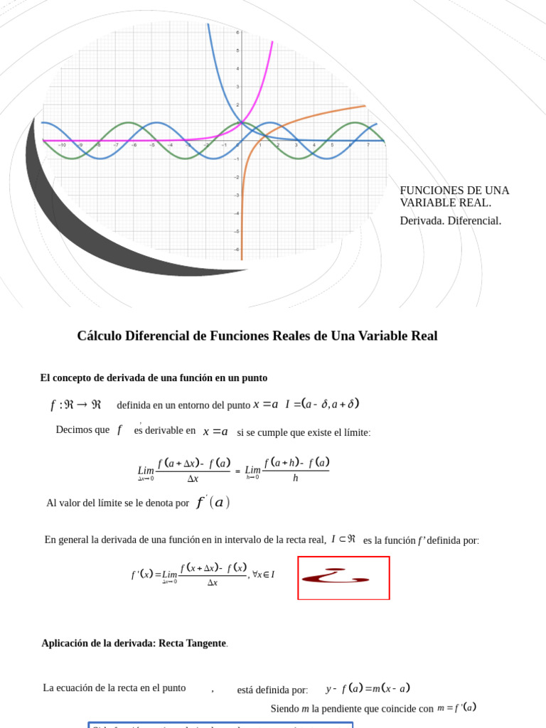 Algunas Cuestiones Clase de Teoría-Derivada y Diferencial | PDF | Derivado | Velocidad
