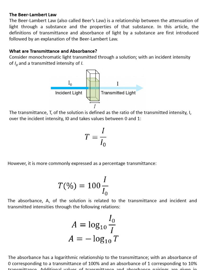 UV Spectroscopy related problems | PDF | Absorbance | Ultraviolet ...