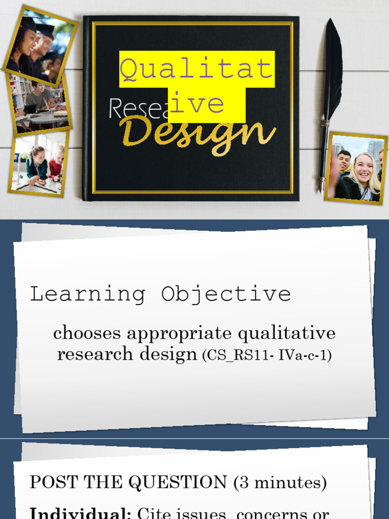 Chapter 3.1 Research Design | PDF | Qualitative Research | Methodology