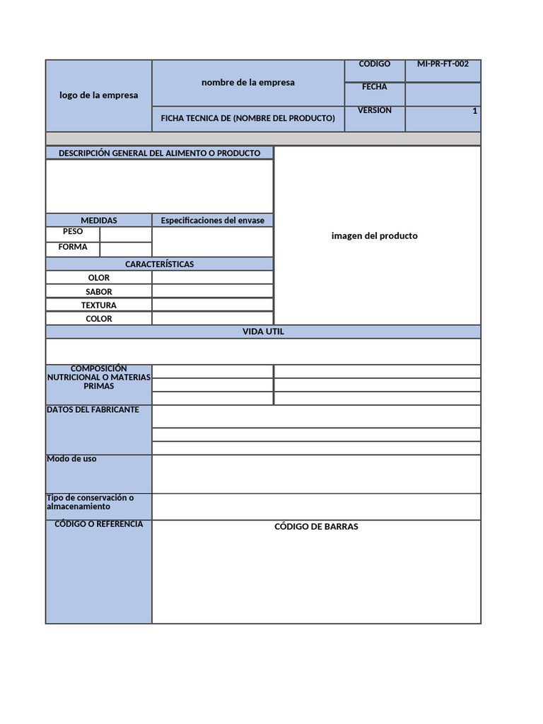 495160300-ficha-tecnica-de-producto | PDF
