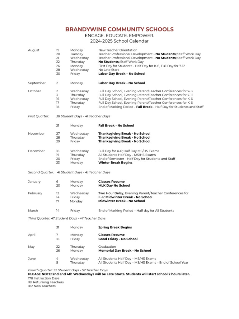 2024-2025 School Calendar | PDF | Academic Term | Observances