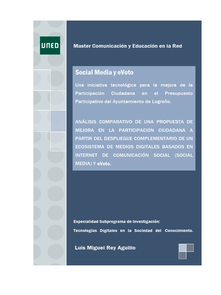 Una Iniciativa Tecnológica Para La Mejora De La Participación Ciudadana