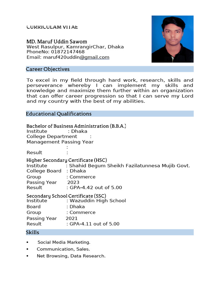 Curriculum Vitae | PDF