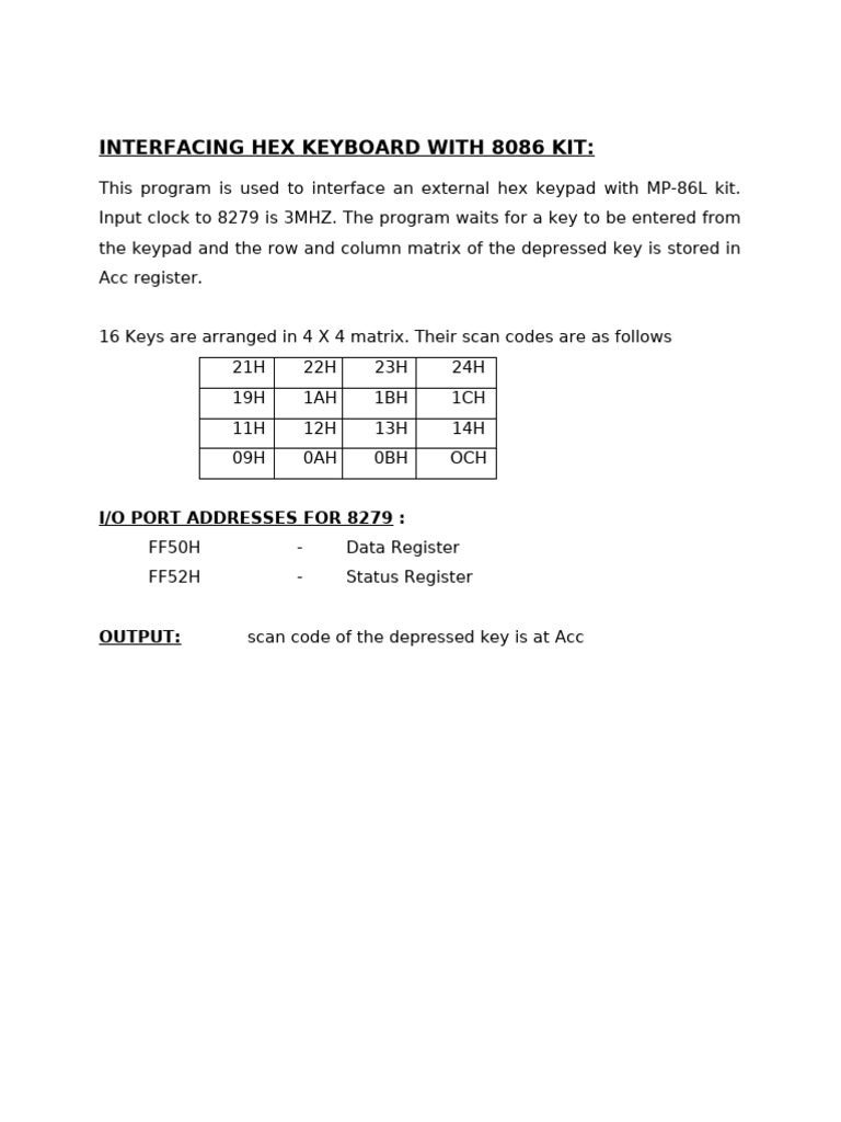 KEYBOARD AND DISPLAY | PDF | Assembly Language | Computer Keyboard