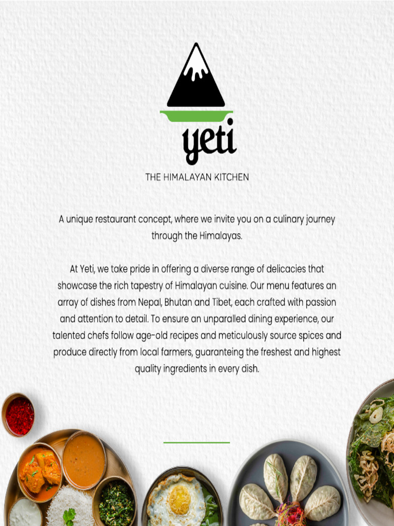 Yeti Menu 2 | PDF