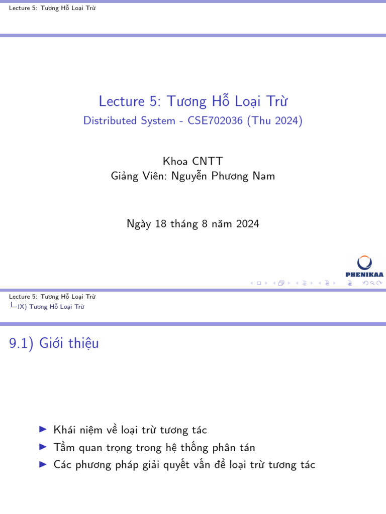 Phenikaa DistributedSystem Y24 Slides Lec5 | PDF