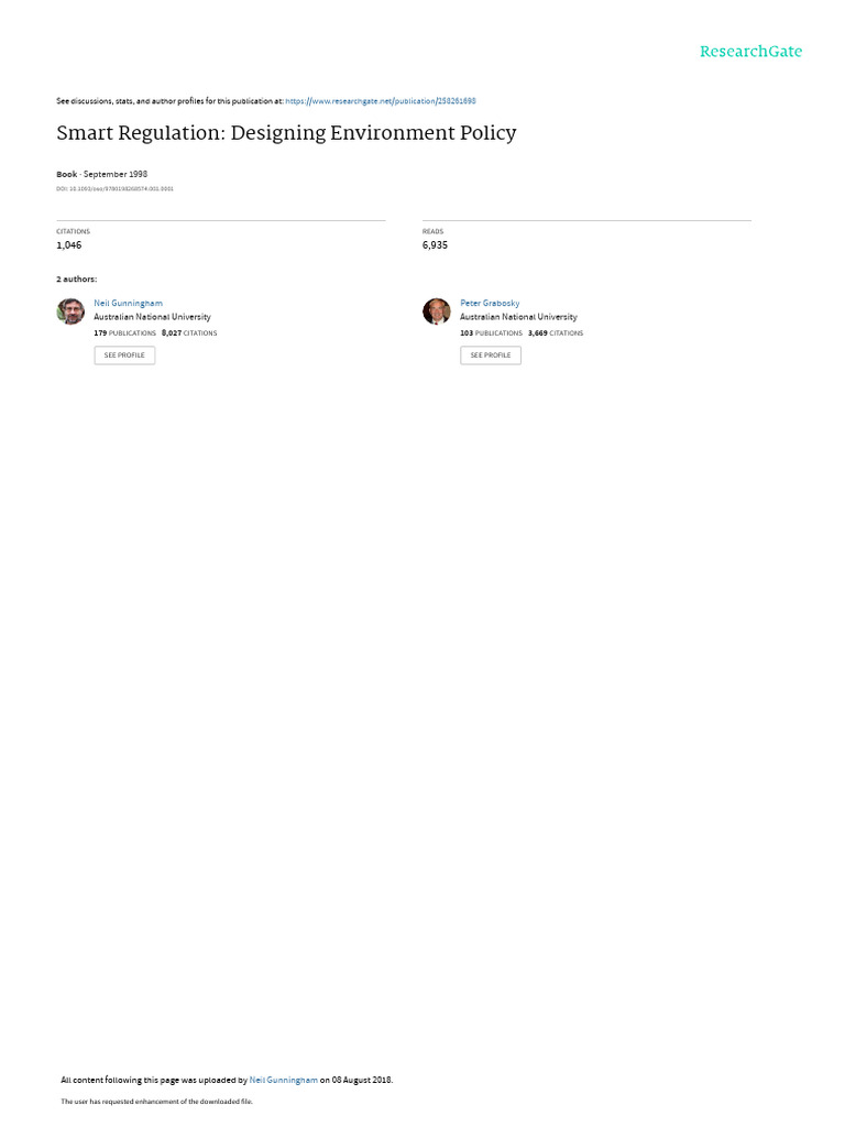 Smart Regulation | PDF | Policy | Deregulation