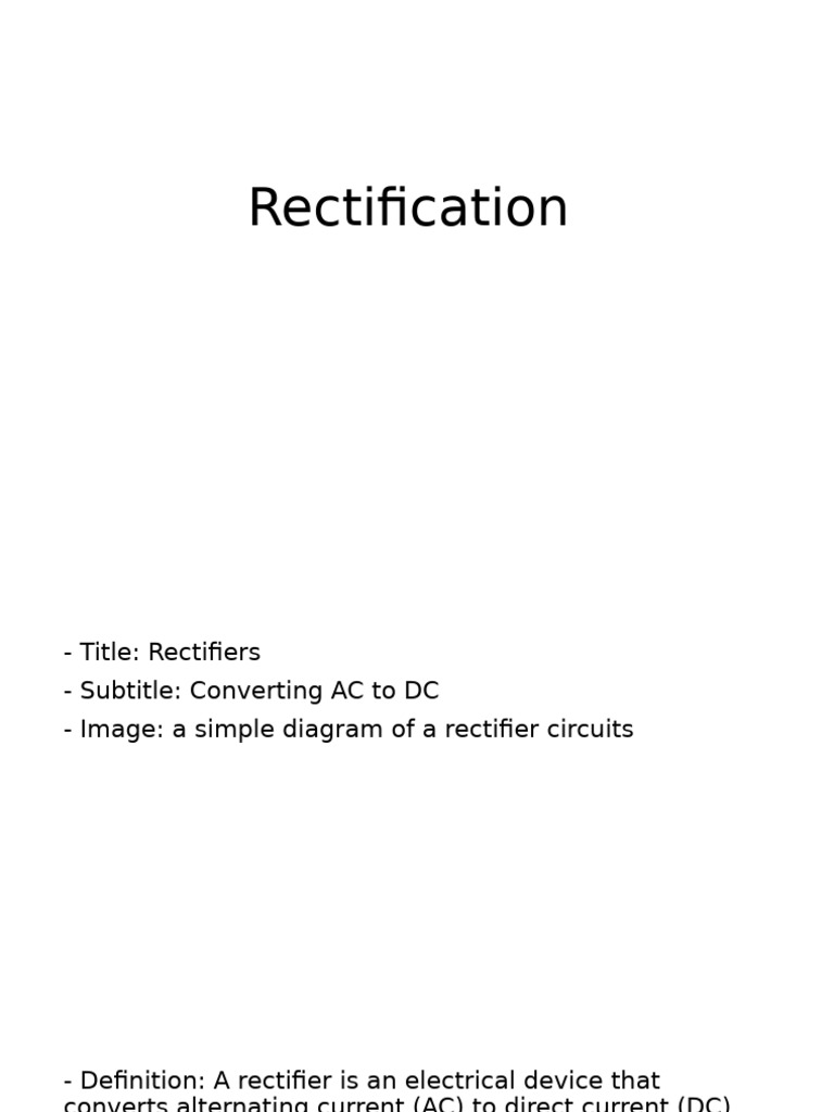 rectification | PDF