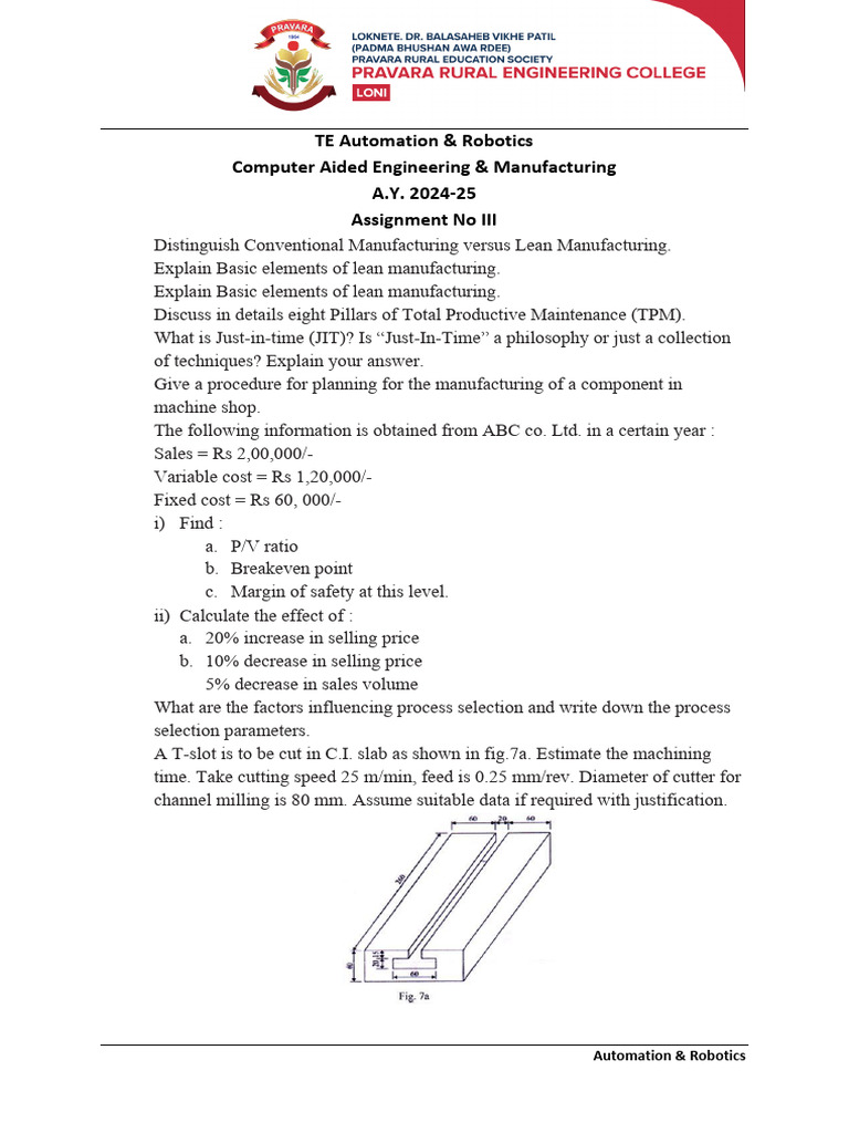 CAE Assignment III 2024-25 | PDF