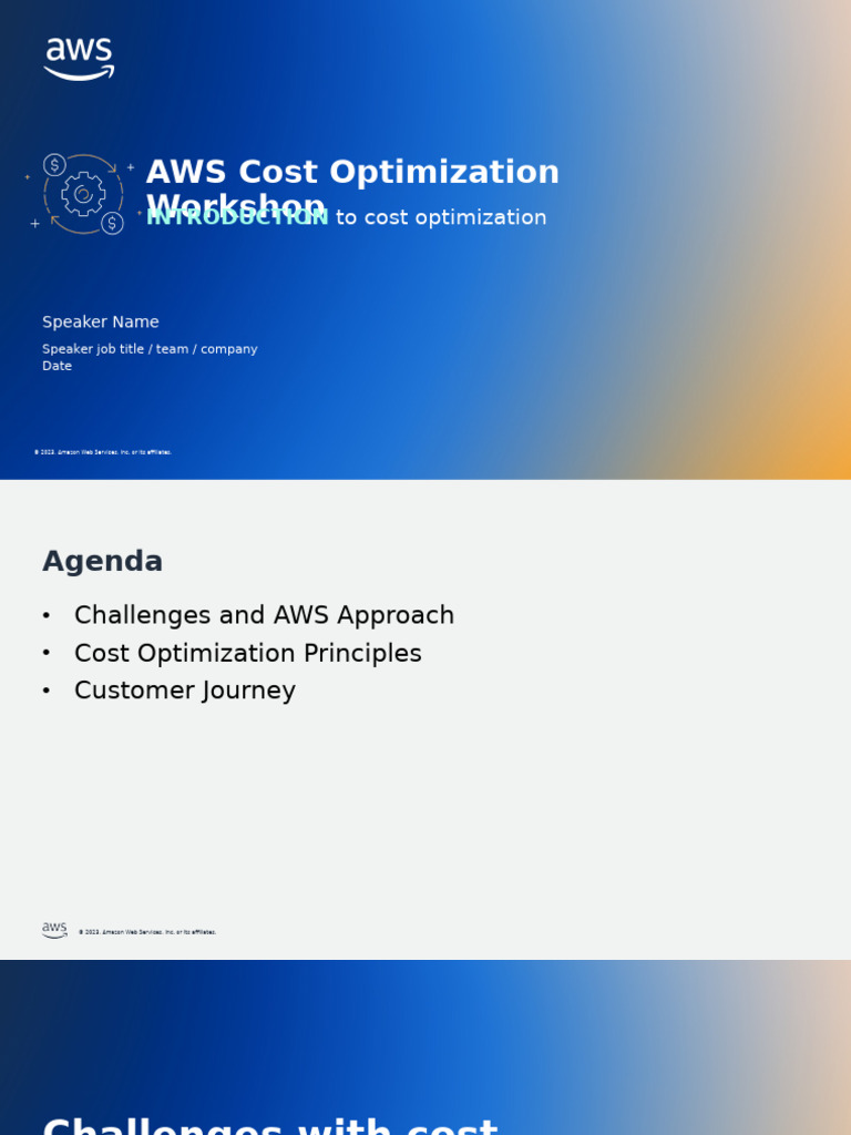 Cost Optimization - Intro | PDF | Amazon Web Services | Information Technology