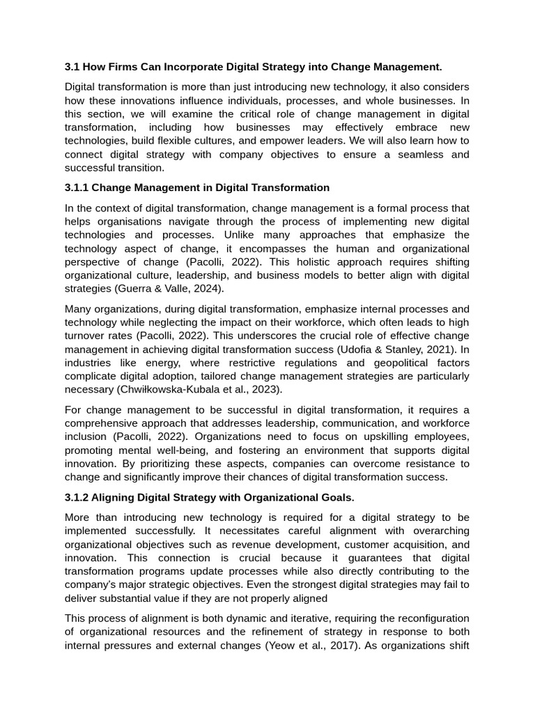 Integrating Digital Strategy in Change Management | PDF | Change ...