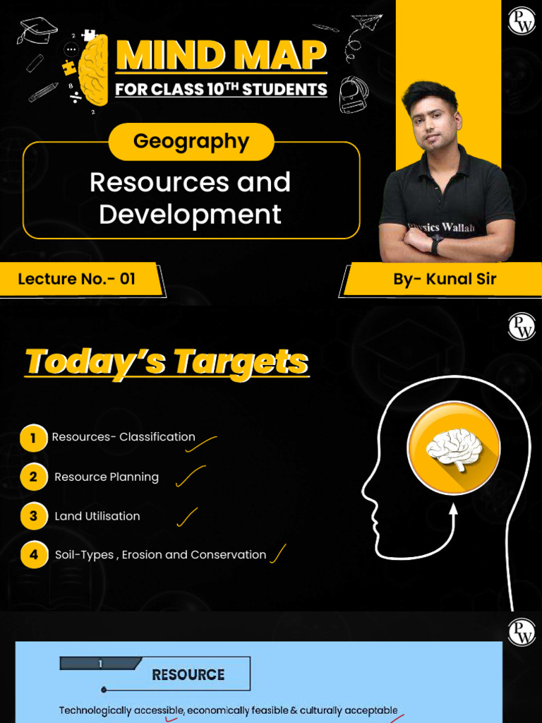 Geography - Resources and Development 01 - Class Notes - Mind Map ...
