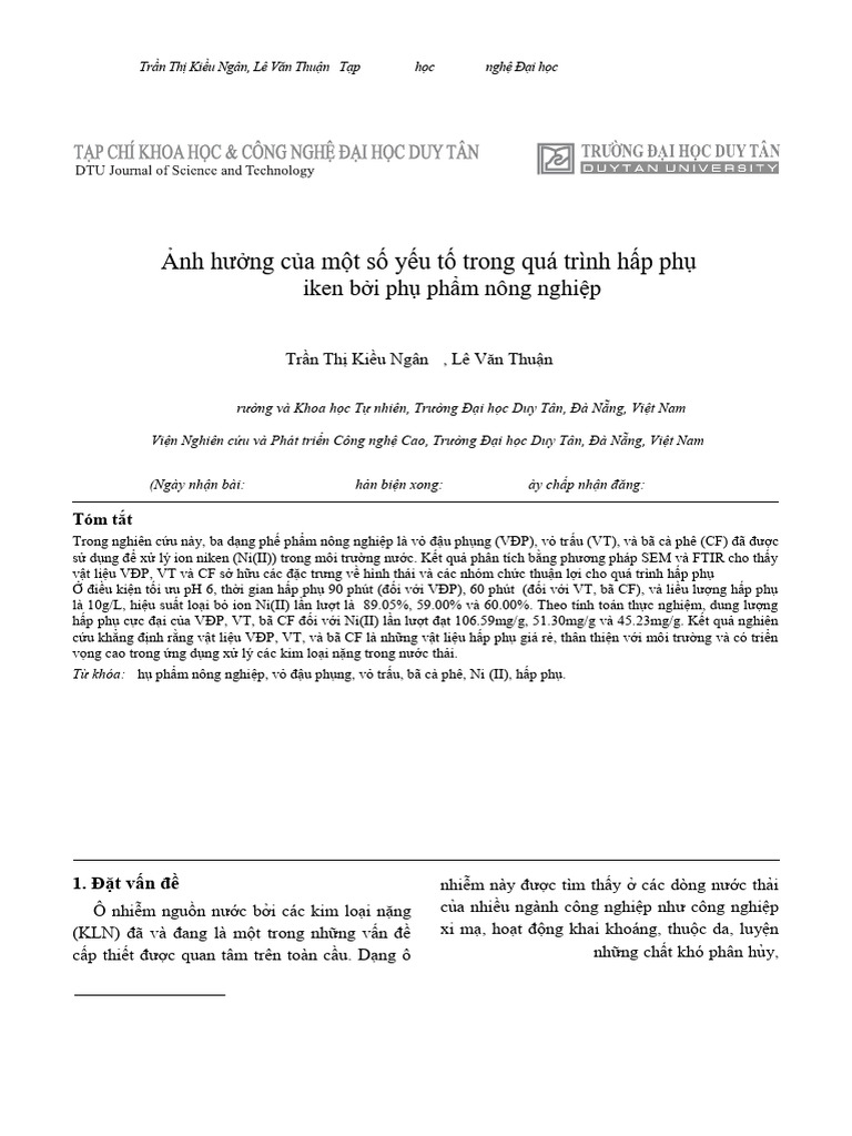 Sem, Fitr Trư NG Duy Tân | PDF