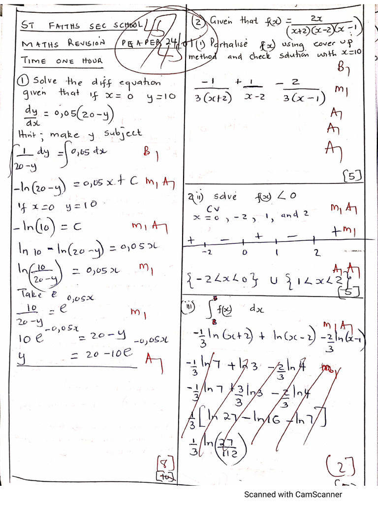 Maths Revision 2401 | PDF
