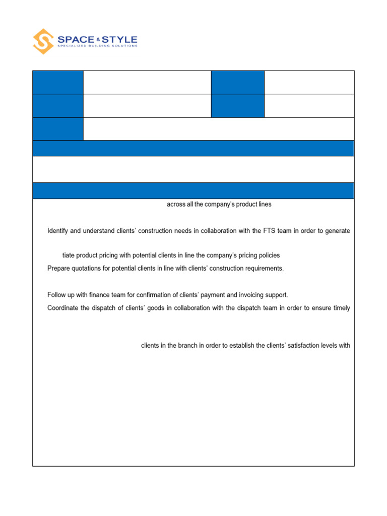 Sales Representative Job Description | PDF | Sales | Marketing