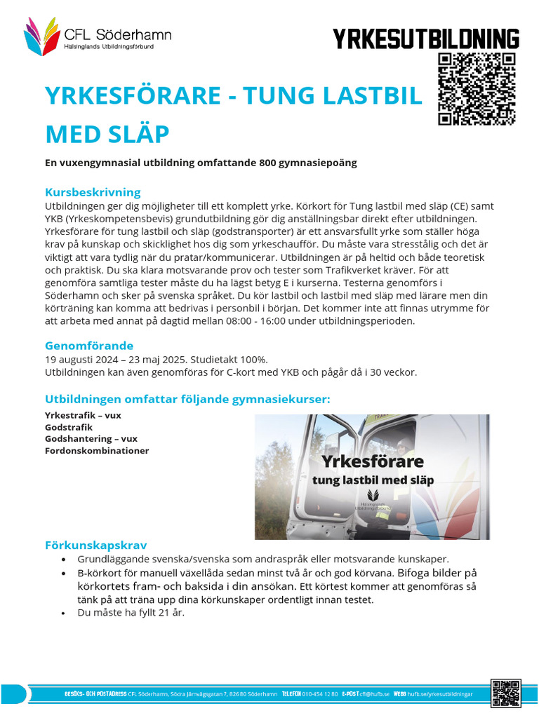 Tung Lastbil Med Släp h24 | PDF