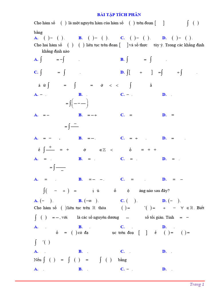 Tích Phân | PDF