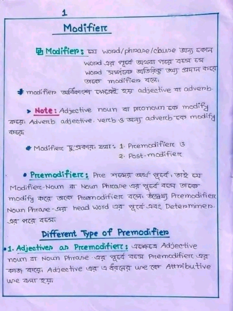 Modifiers | PDF Modifiers | PDF