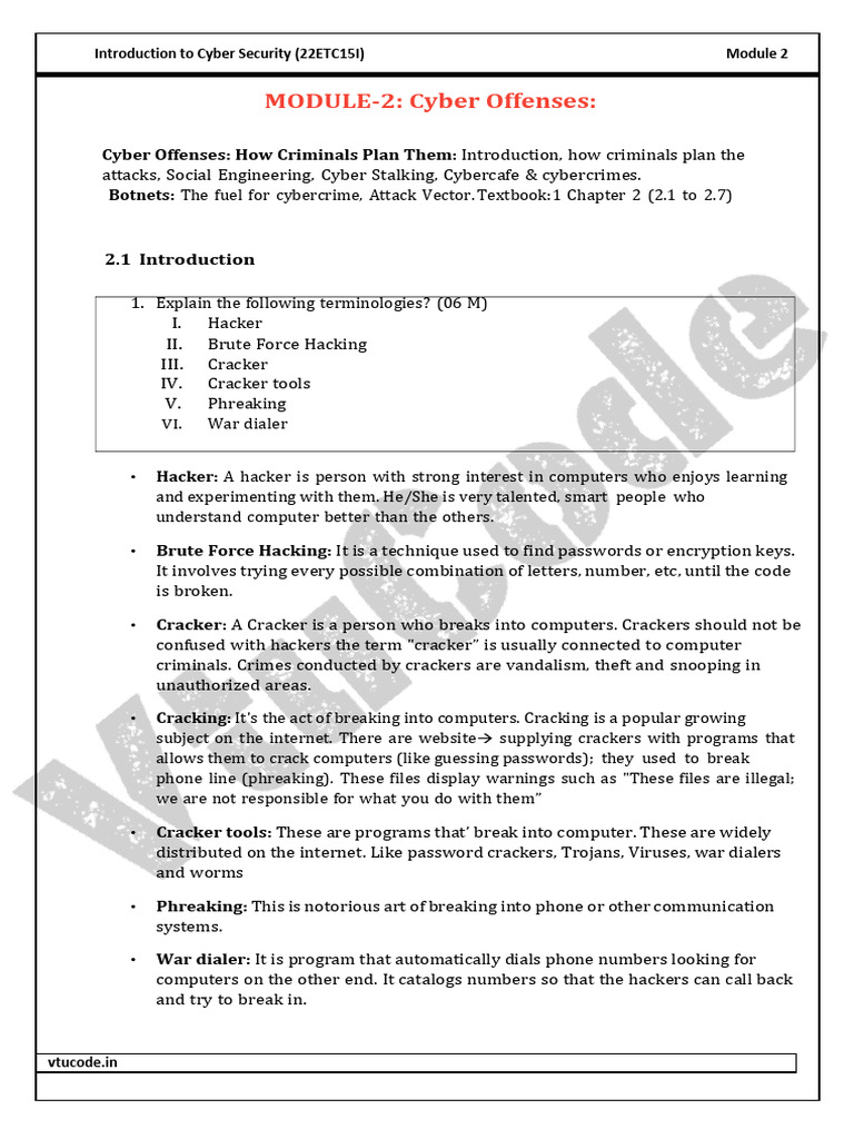 @Vtucode.in BETCK105l Module 2 2022 Scheme | PDF | Port (Computer Networking) | Malware