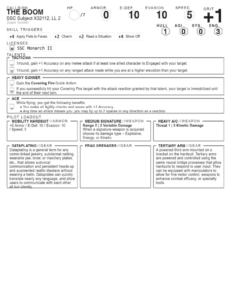 Lancer Monarch Pre-Gen | PDF