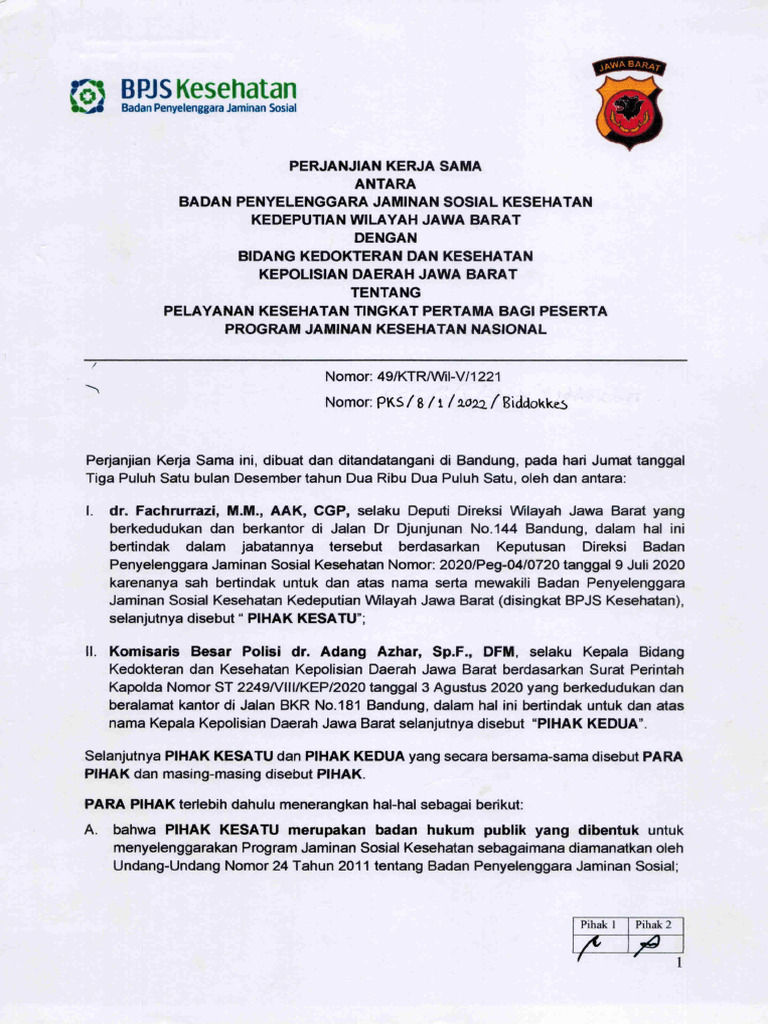 Pks Bidokkes & Bpjs 2021_2023 | PDF
