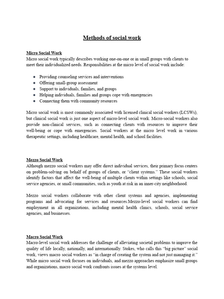 Social Work Levels Explained | PDF | Social Work | Substance Abuse