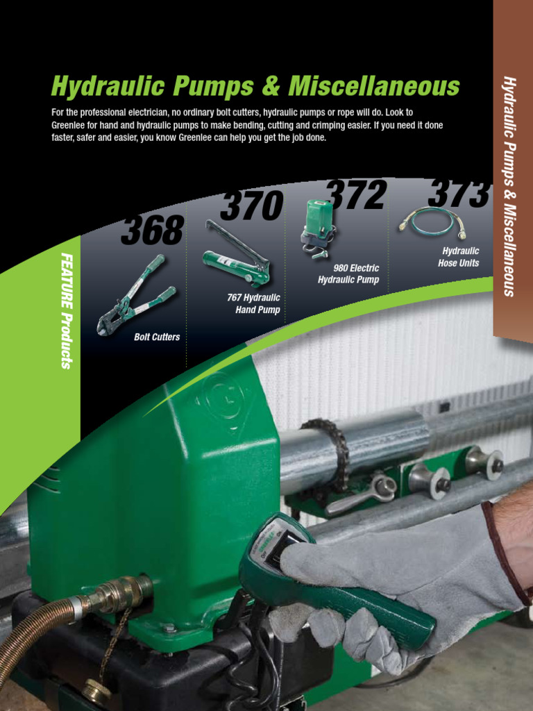 Greenlee Hydraulics 07 | PDF | Screw | Pump